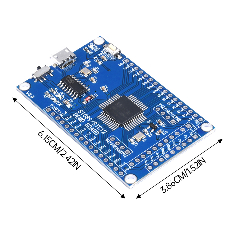 8051 Microcontroller System STC89C52 Development Board Kit Robotics ...